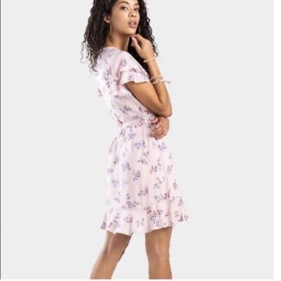 Blue Rain | Dresses | Gorgeous Pink Wrap Floral Dress | Poshmark